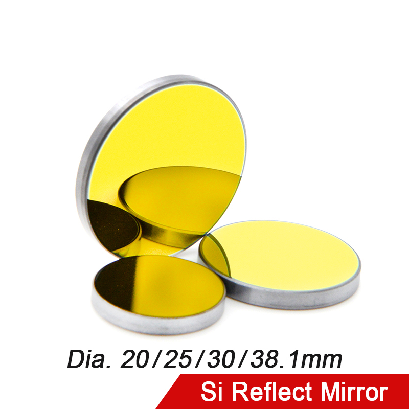 Thickness.3MM Si Reflective Mirror Dia.20 25 30mm Gold-Plated Silicon ...